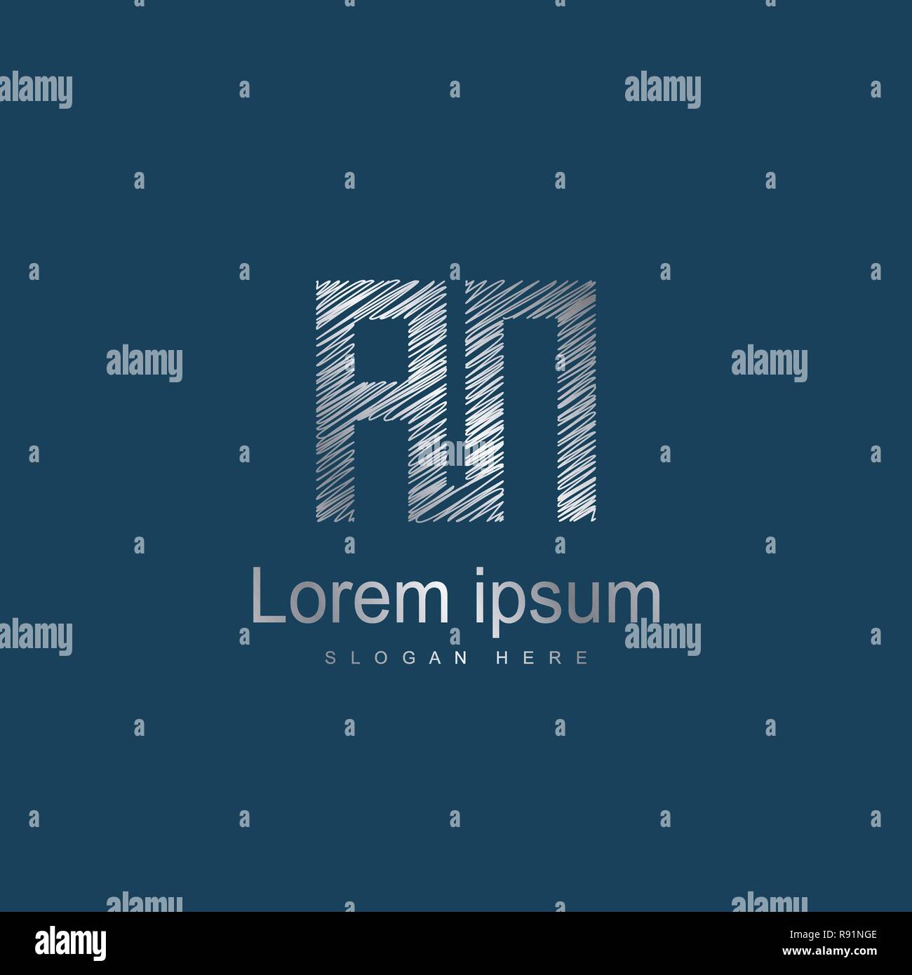 Initial Letter AN Logo Template Vector Design Stock Vector Image & Art ...