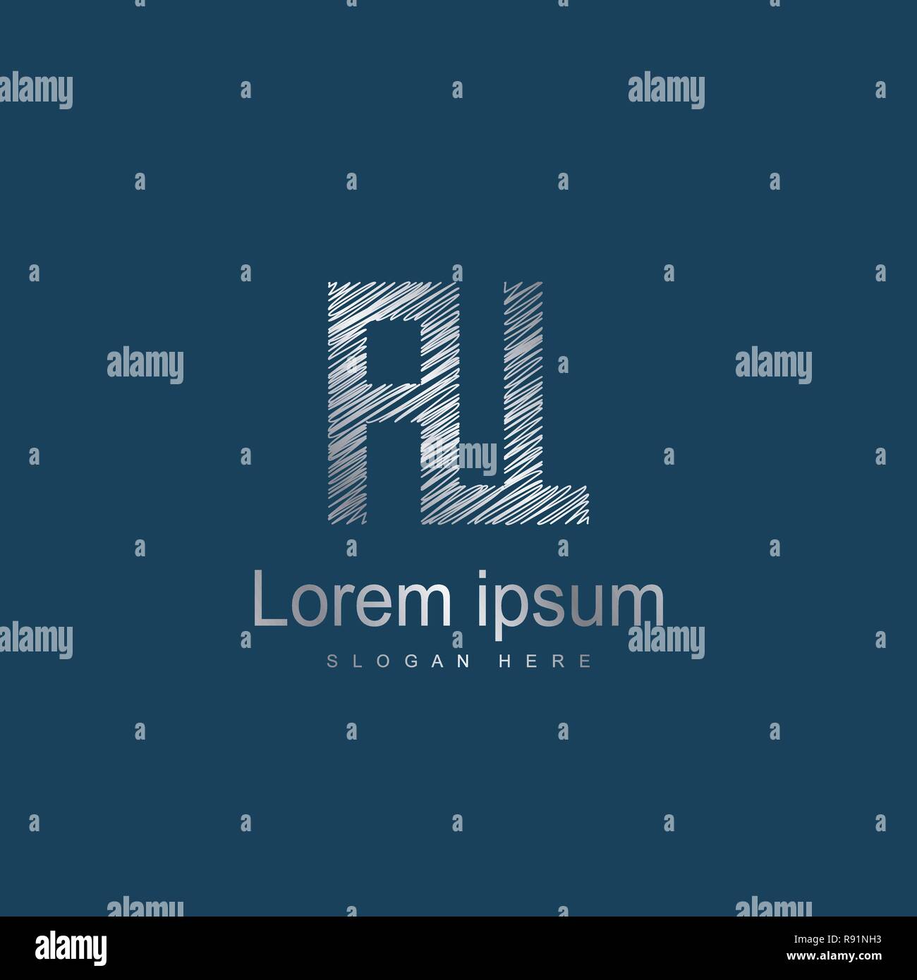 Initial Letter AT Logo Template Vector Design Stock Vector Image & Art ...