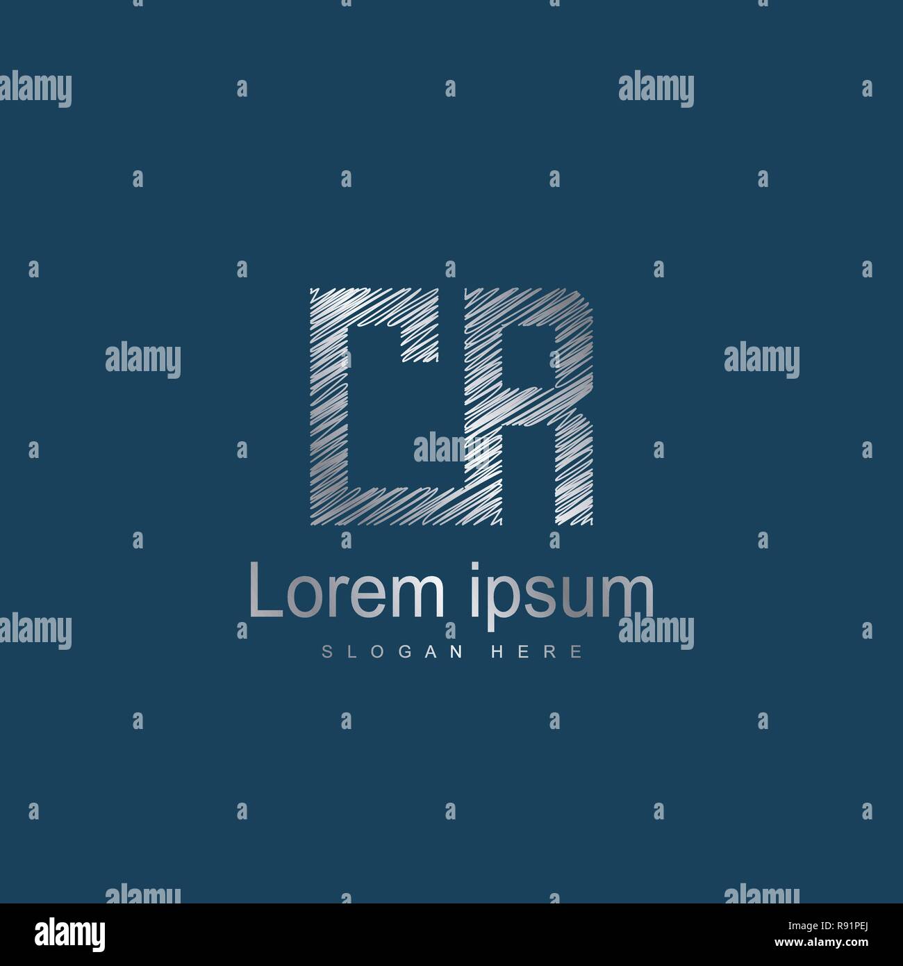 Initial Letter CR logo Template Vector Design Stock Vector Image & Art ...