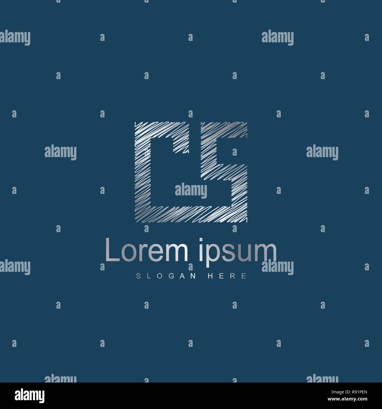 Initial Letter CS logo Template Vector Design Stock Vector Image & Art ...