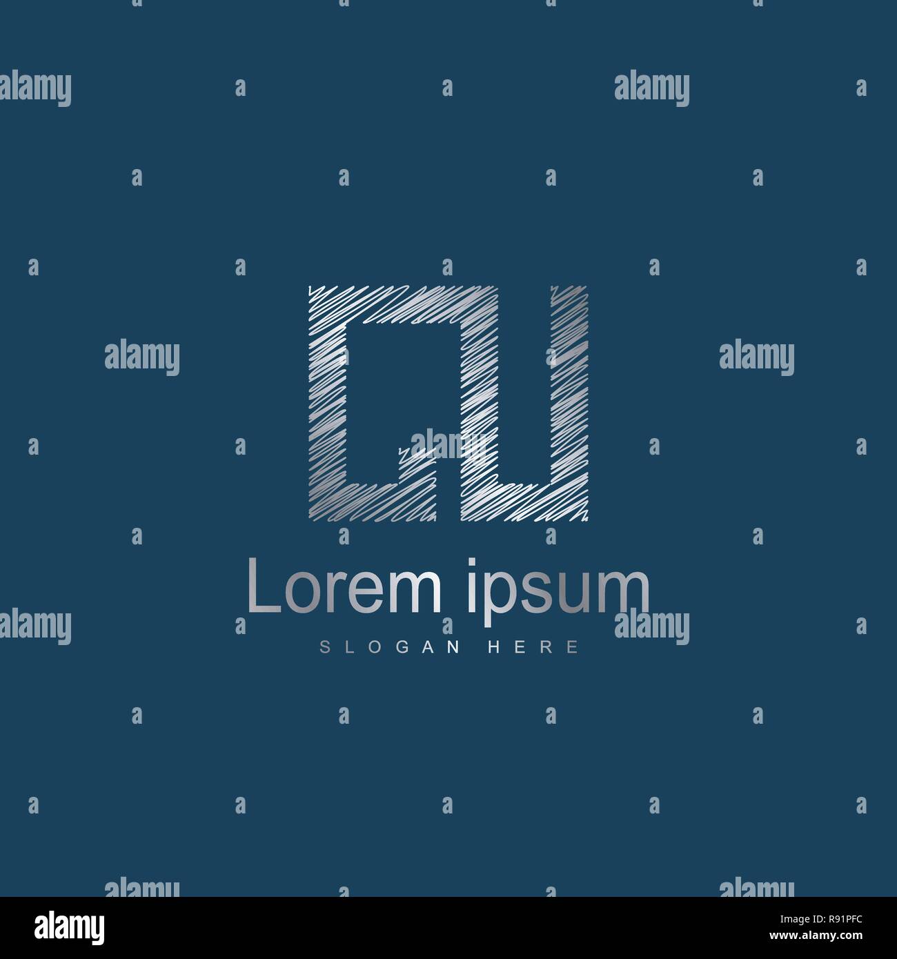 Initial Letter CU logo Template Vector Design Stock Vector Image & Art ...