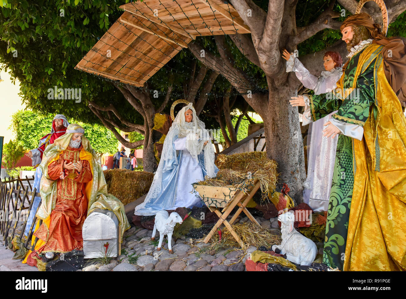 Nativity scene, San Miguel de Allende, Mexico Stock Photo - Alamy