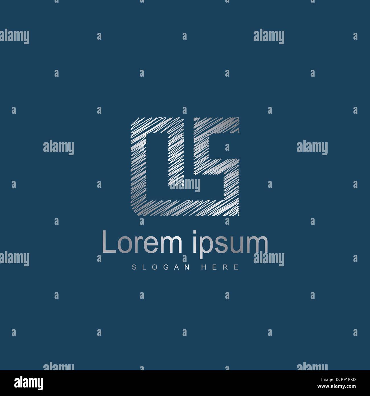Initial Letter DS Logo Template Vector Design Stock Vector Image & Art ...