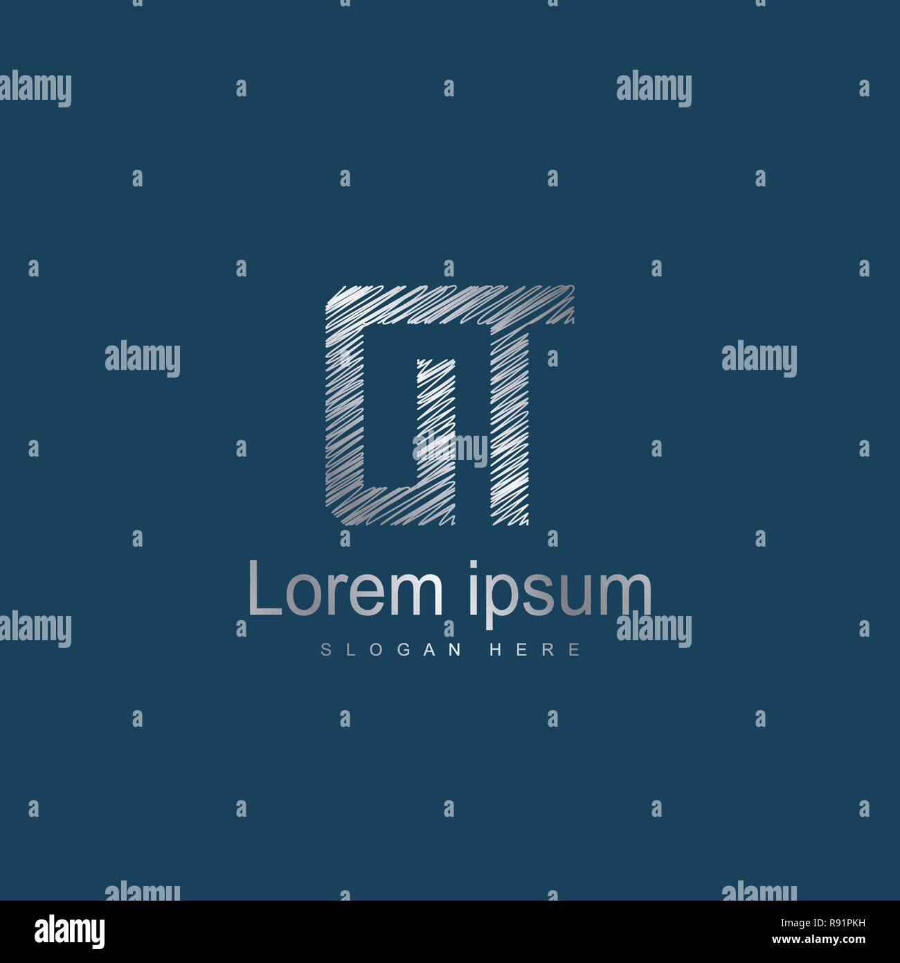 Initial Letter DT Logo Template Vector Design Stock Vector Image & Art ...