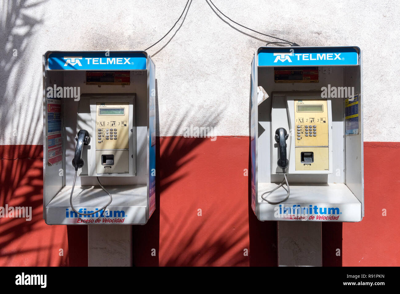 Old public phones , San Miguel de Allende, Mexico Stock Photo - Alamy
