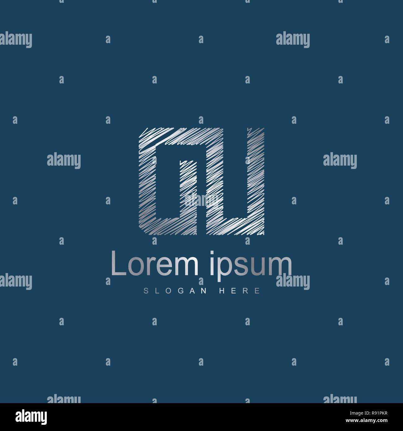 Initial Letter DU Logo Template Vector Design Stock Vector Image & Art ...