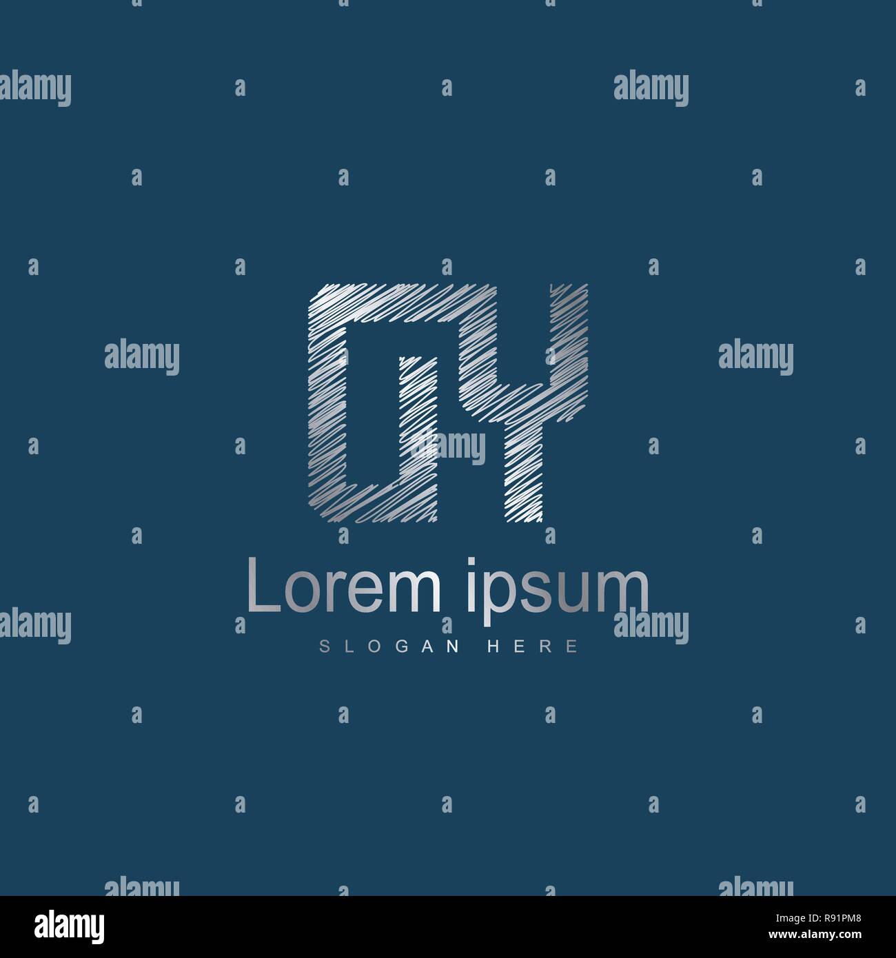 Initial Letter DY Logo Template Vector Design Stock Vector Image & Art ...