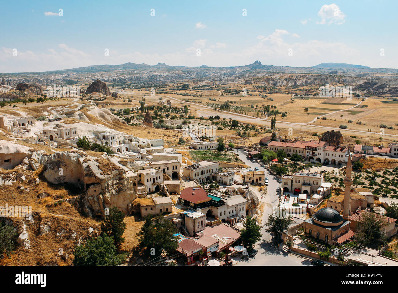 Cavusin old village, cave town in Cappadocia, Turkey Stock Photo - Alamy