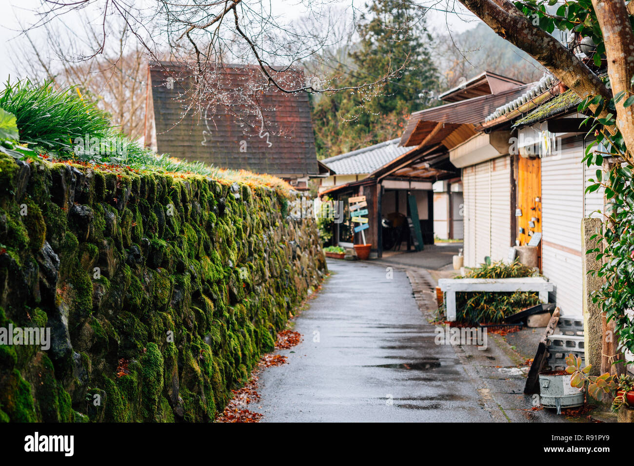Ohara countryside village at rainy day in Kyoto, Japan Stock Photo - Alamy