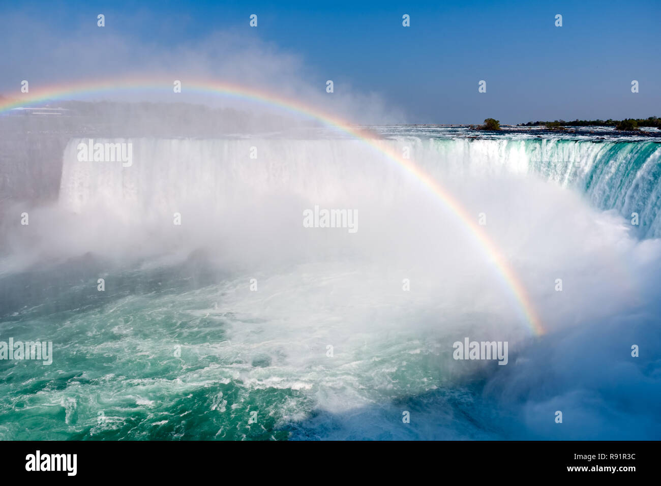 Rainbow on Horseshoe Falls- Ontario, Canada Stock Photo - Alamy
