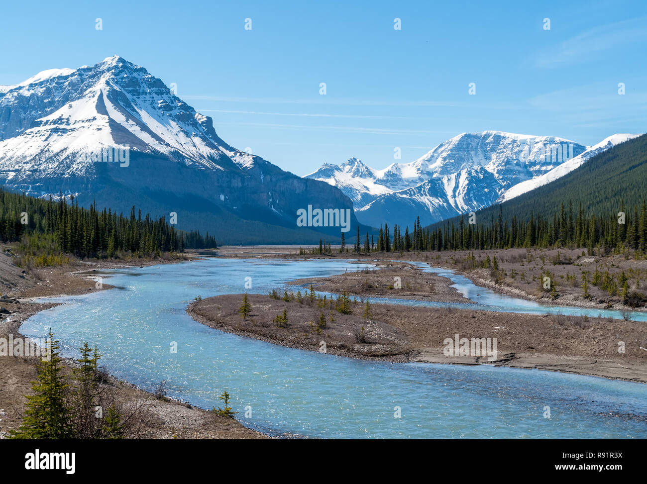 River along Icefields Parkway Highway 93 - Canada Stock Photo - Alamy