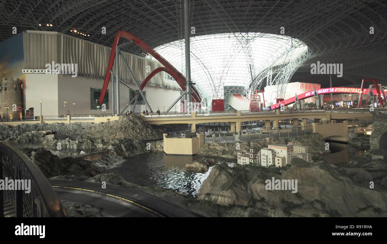 Attraction RC Challenge in the theme park Ferrari World Abu Dhabi Stock ...
