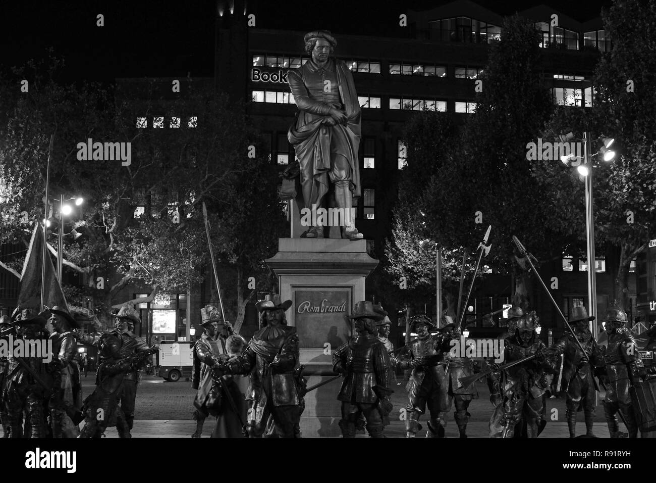 Rembrandt square nighttime hi-res stock photography and images - Alamy