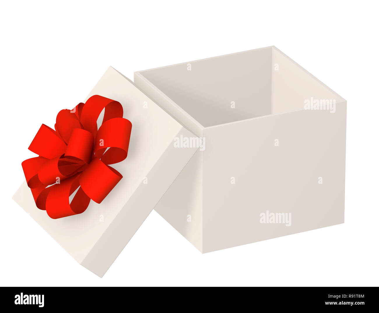 Opened gift - object isolated over white Stock Photo - Alamy