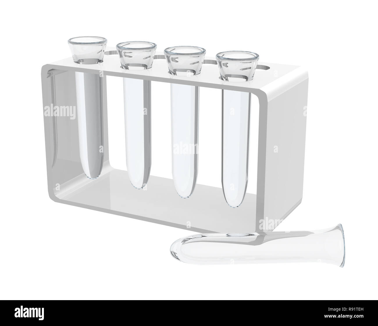 Rack laboratory test tubes Cut Out Stock Images & Pictures - Alamy