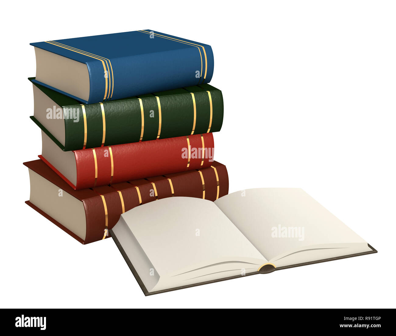 Books. Objects isolated over white Stock Photo - Alamy