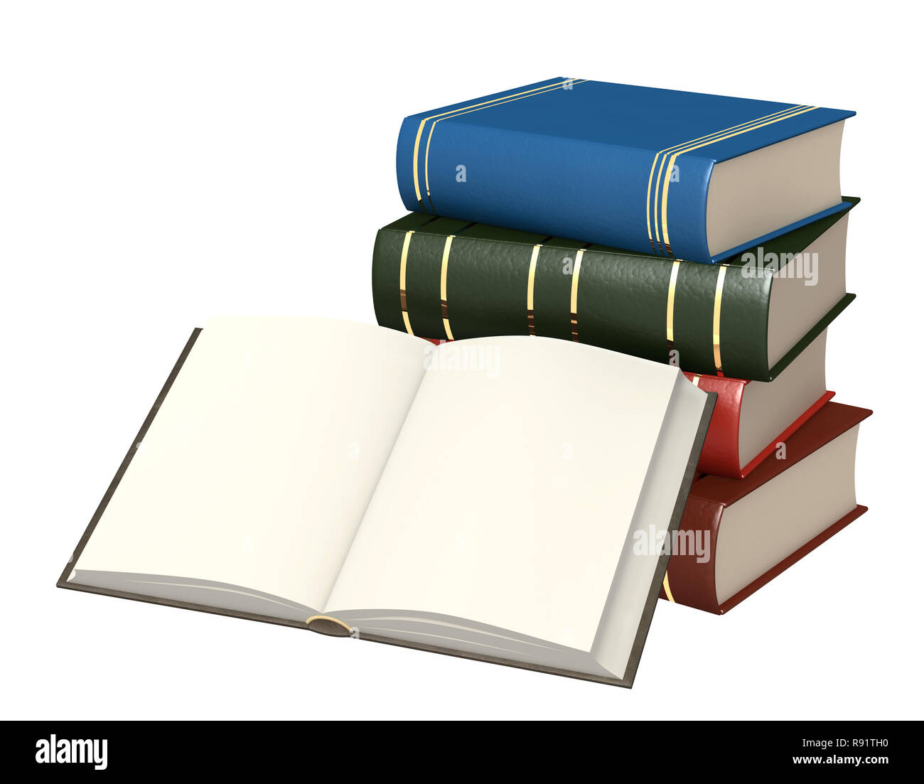 Books. Objects isolated over white Stock Photo - Alamy