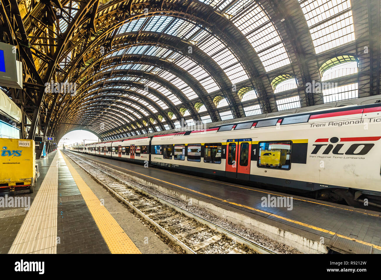 MILANO, ITALY - DECEMBER 12, 2018: TILO TICINO LOMBARDIA regional train ...