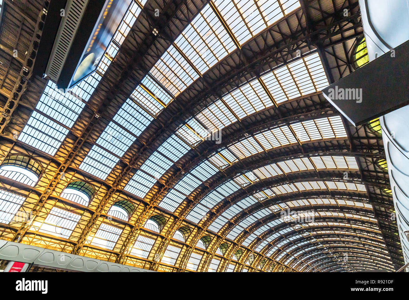 windows in frames of metal roof Stock Photo - Alamy