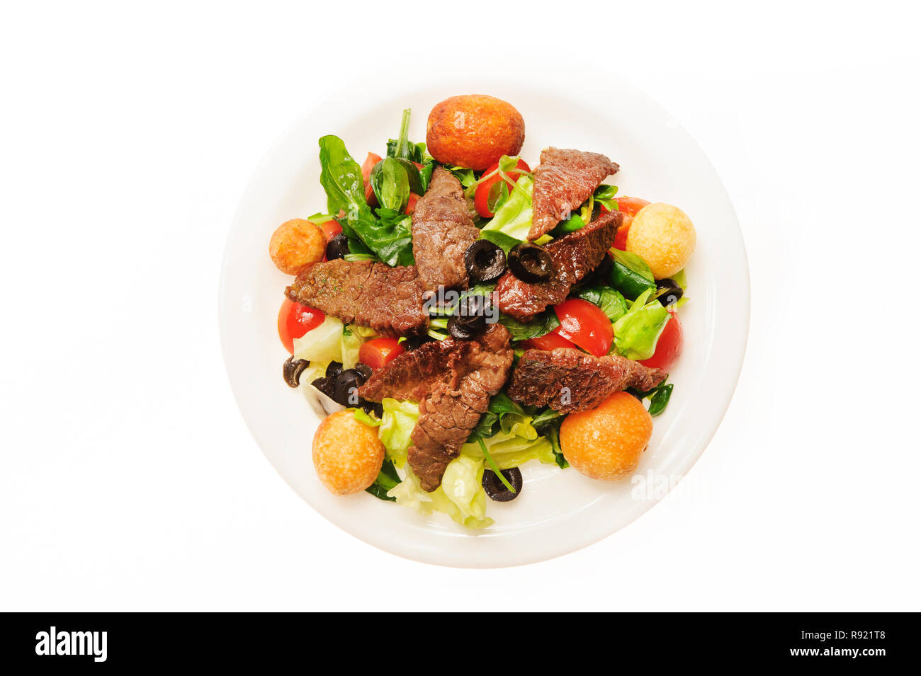 Studio shot of restaurant food, isolated on white background Stock ...