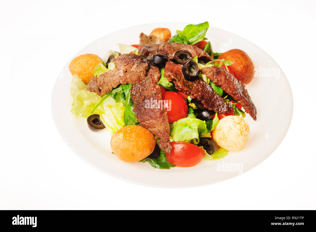 Studio shot of restaurant food, isolated on white background Stock ...
