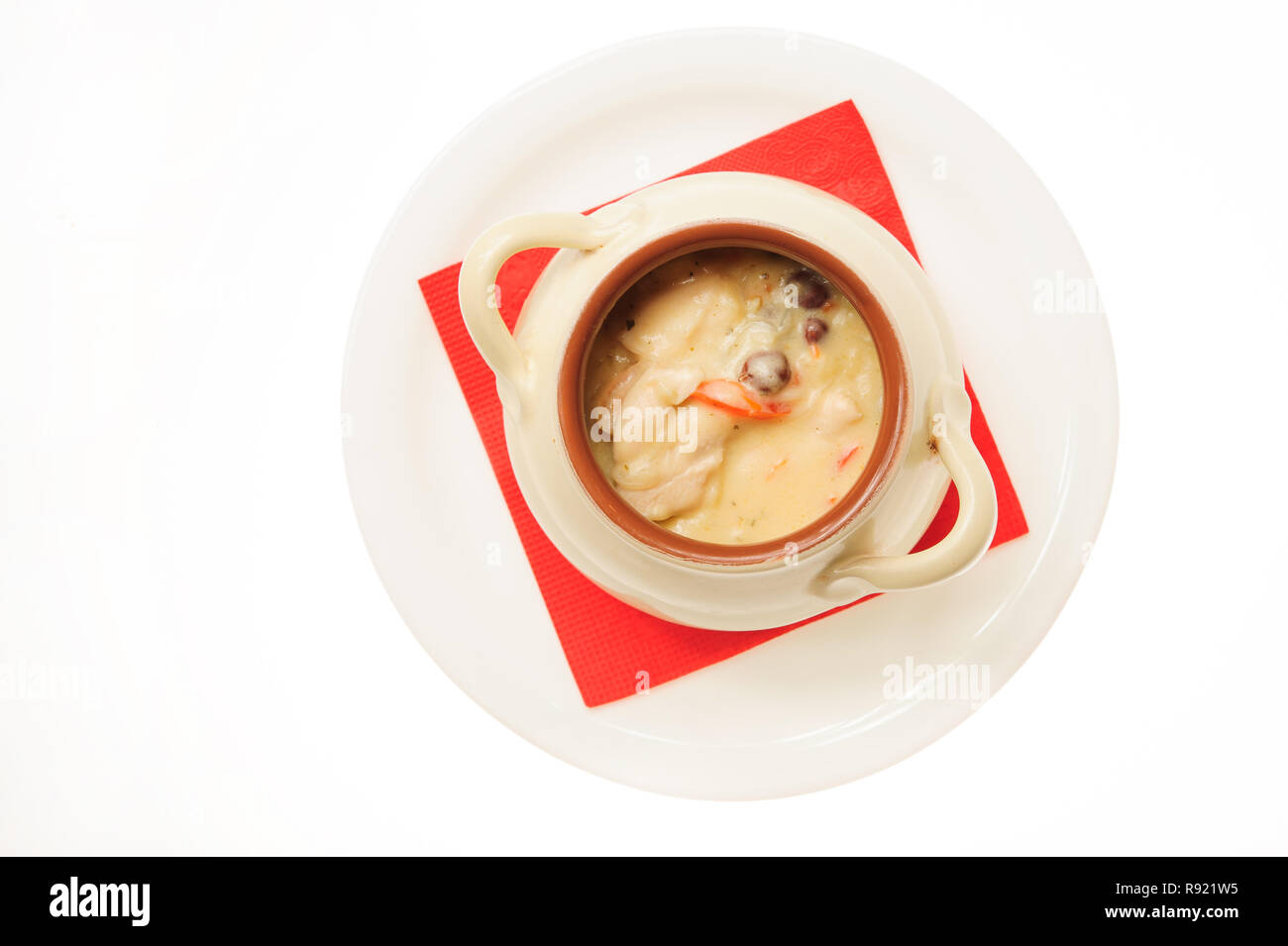 Studio shot of restaurant food, isolated on white background Stock ...