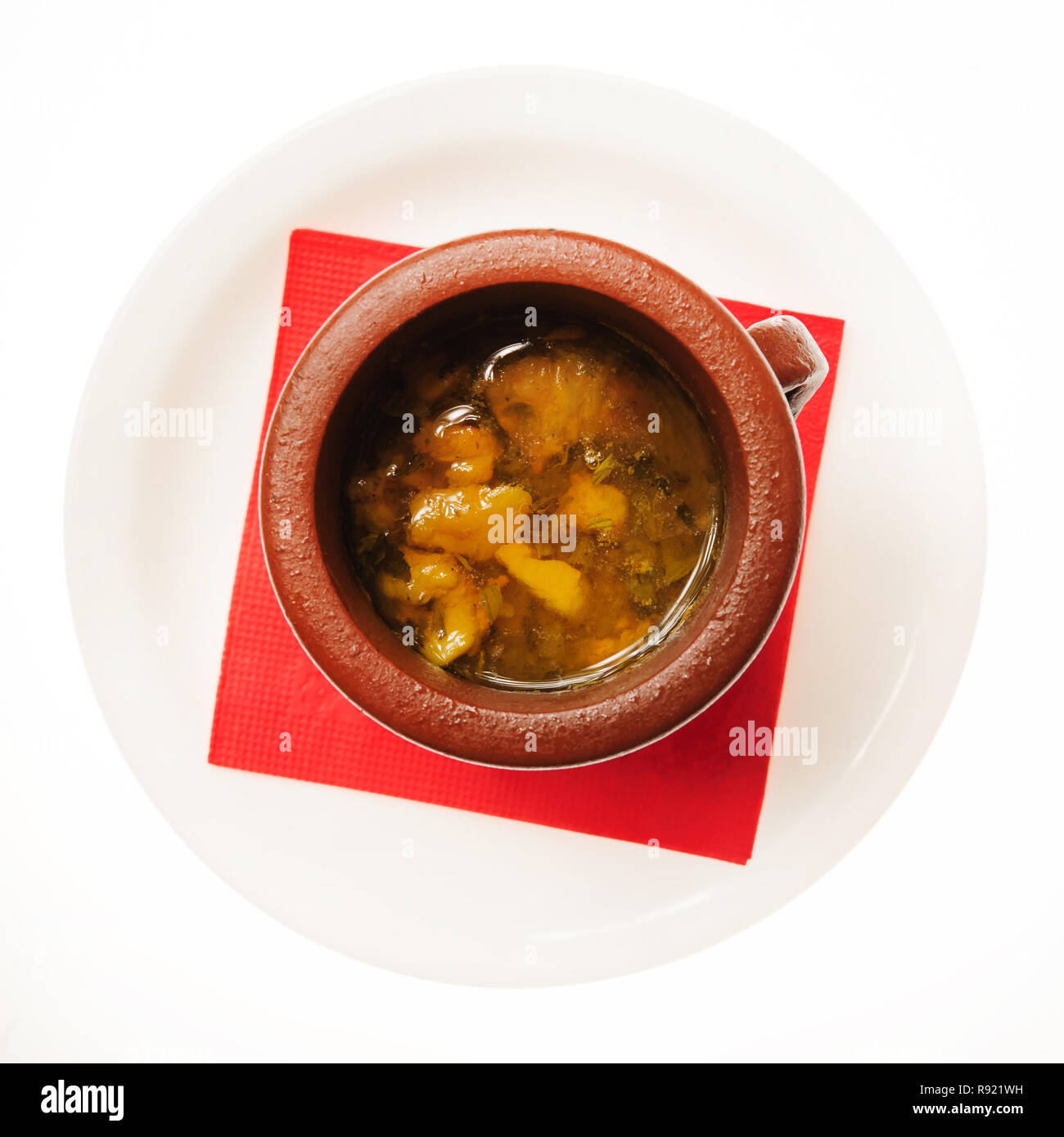 Studio shot of restaurant food, isolated on white background Stock ...