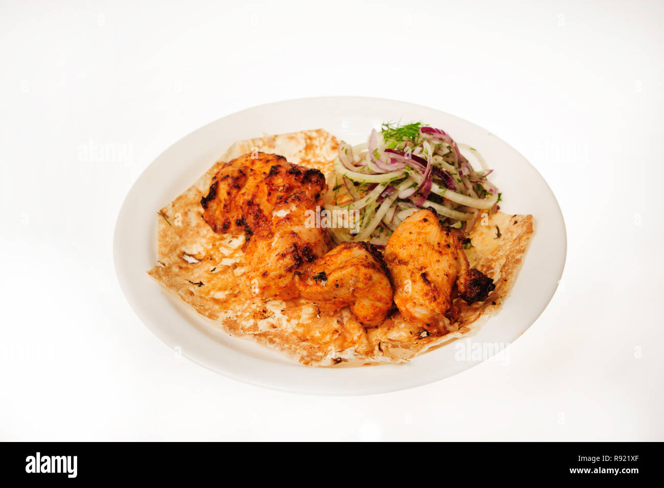 Studio shot of restaurant food, isolated on white background Stock ...