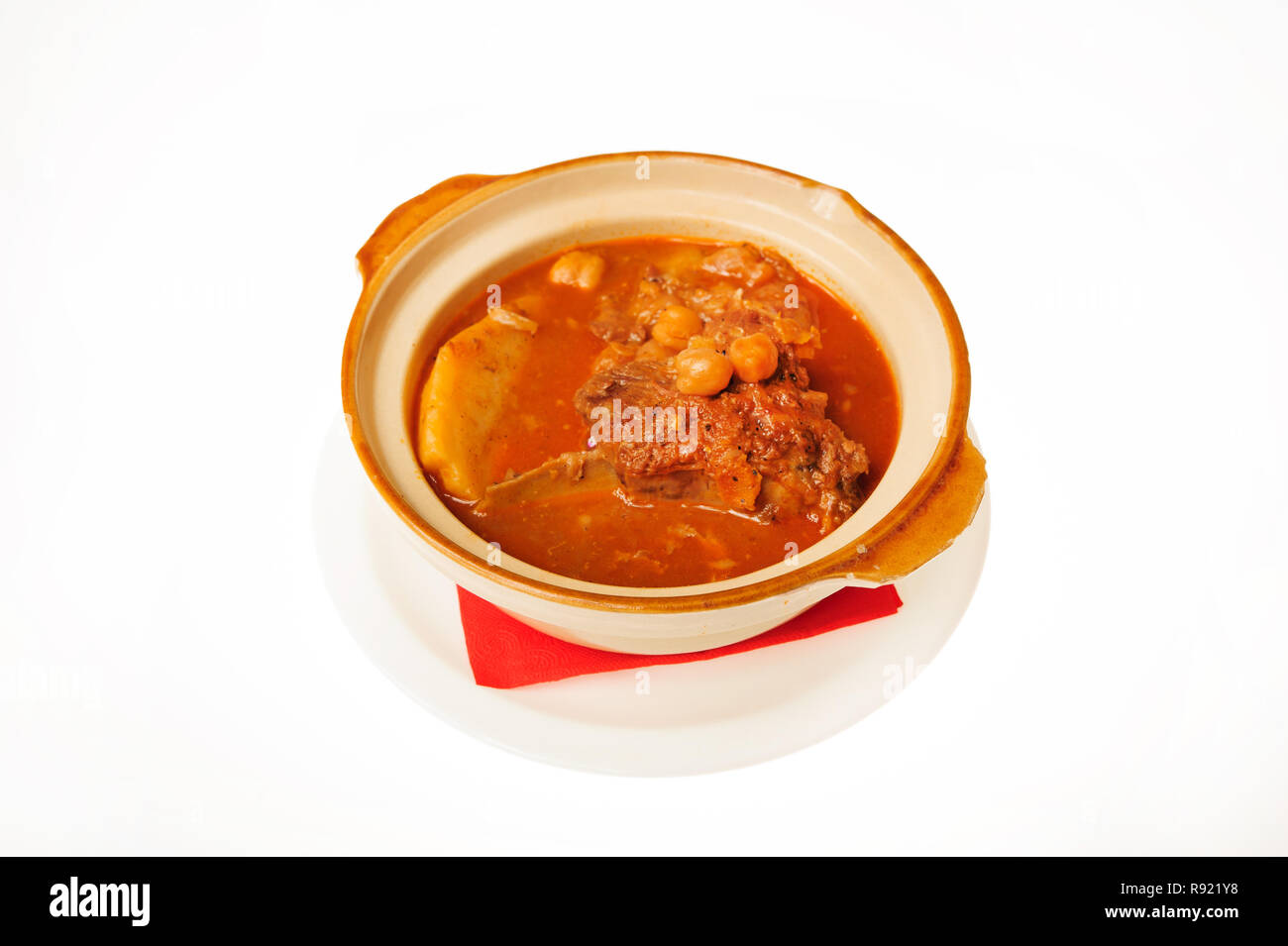 Studio shot of restaurant food, isolated on white background Stock ...