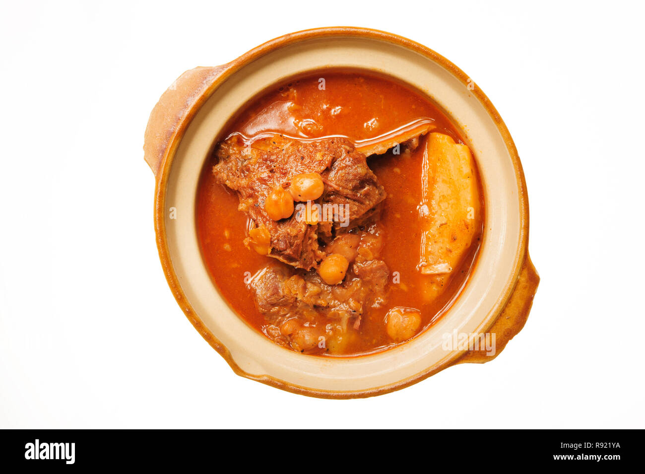 Studio shot of restaurant food, isolated on white background Stock ...
