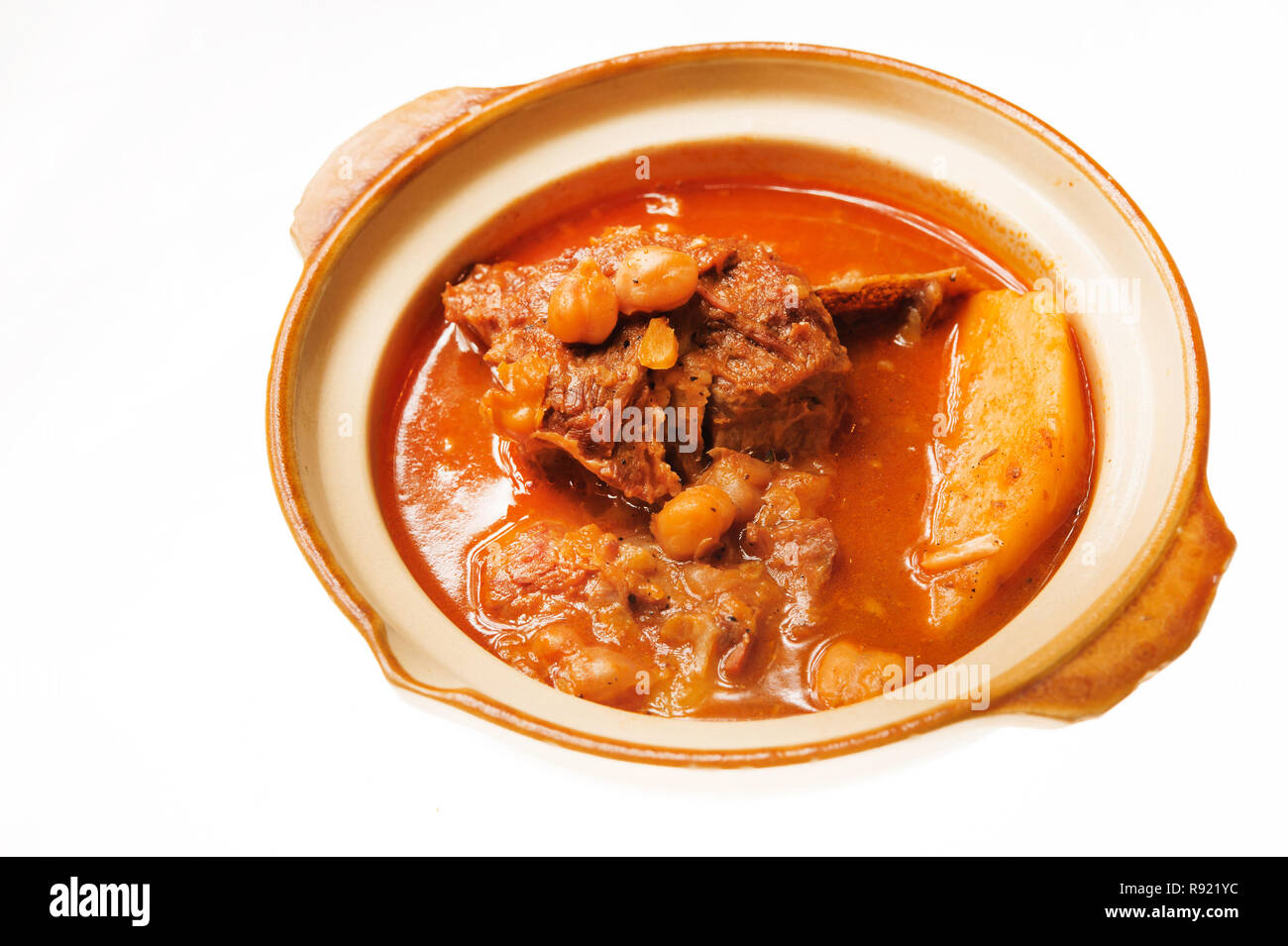 Studio shot of restaurant food, isolated on white background Stock ...