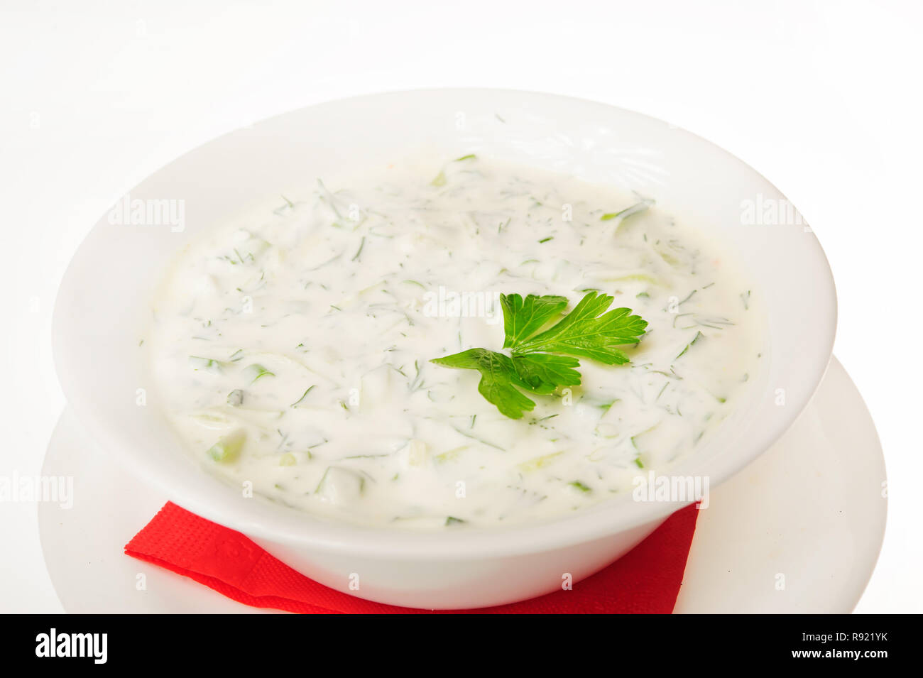 Studio shot of restaurant food, isolated on white background Stock ...