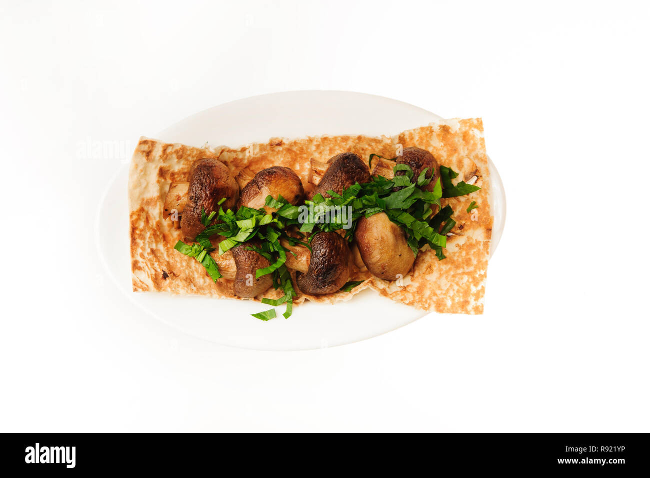 Studio shot of restaurant food, isolated on white background Stock ...