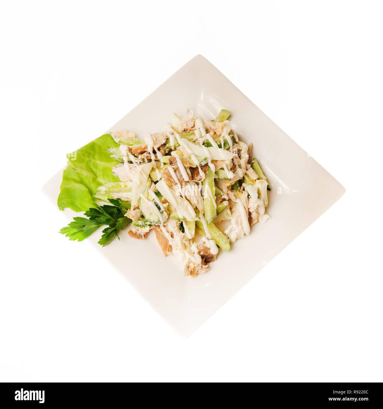 Studio shot of restaurant food, isolated on white background Stock ...