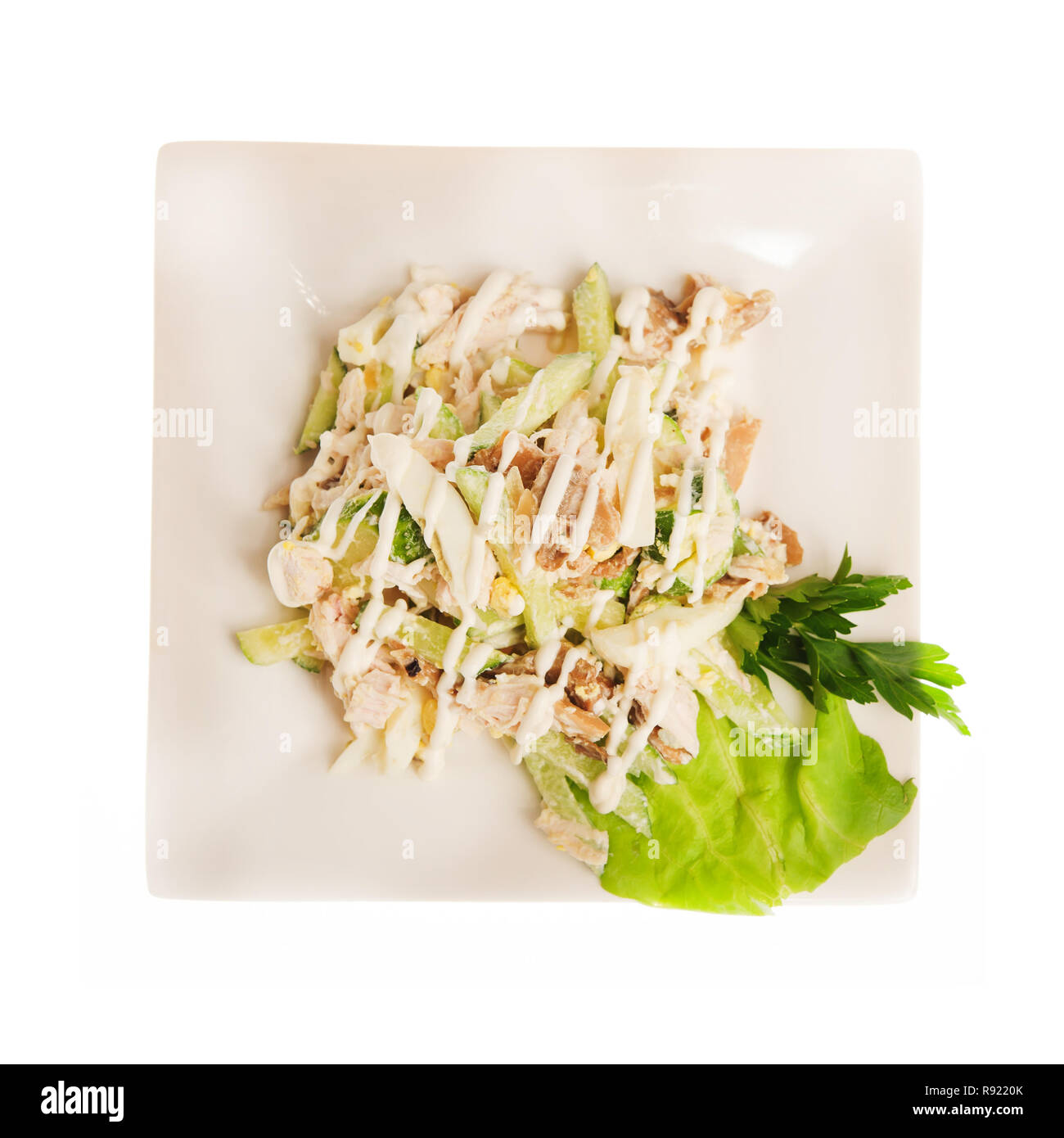 Studio shot of restaurant food, isolated on white background Stock ...
