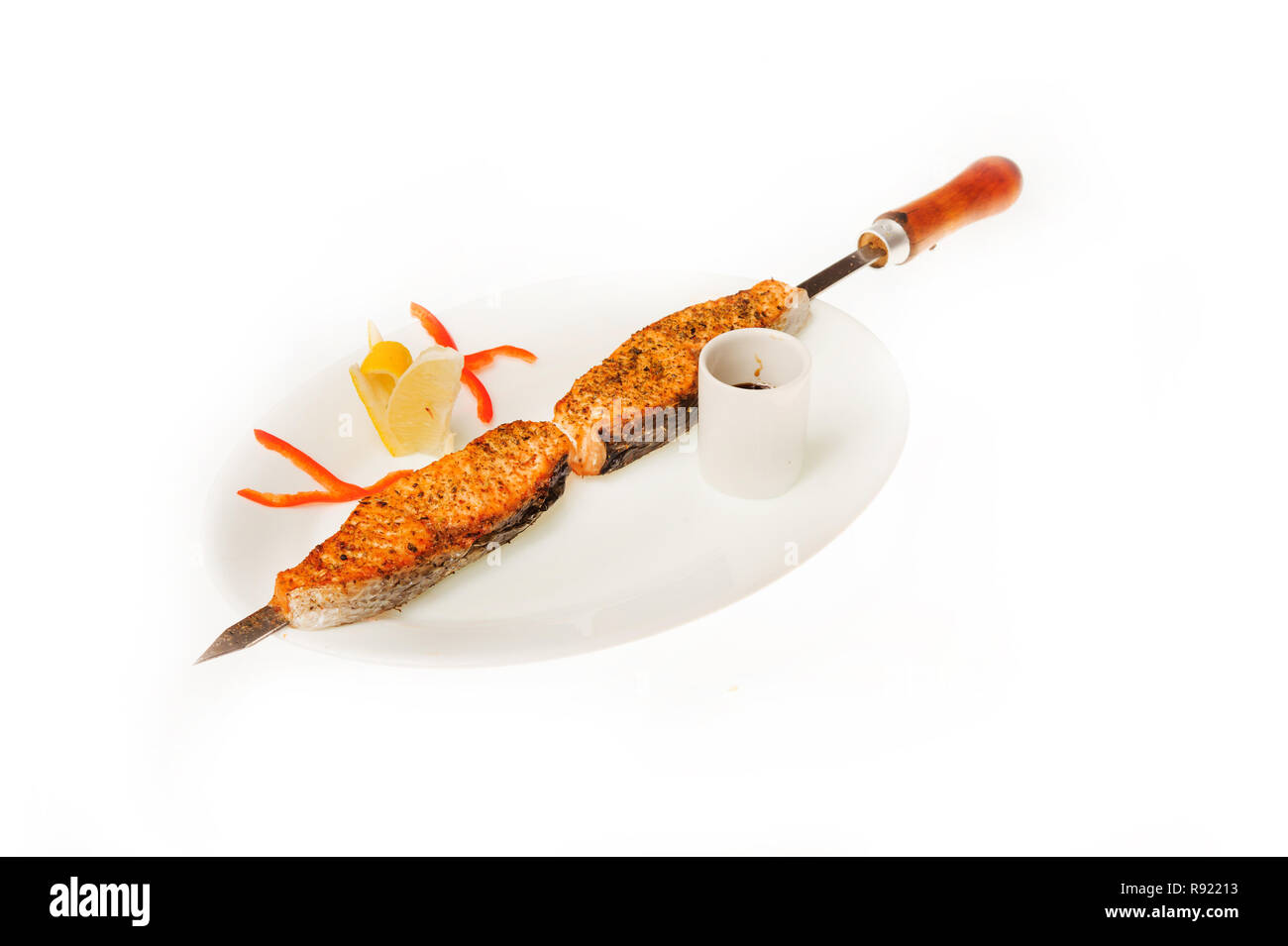 Studio shot of restaurant food, isolated on white background Stock ...