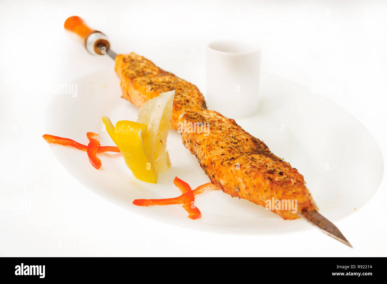 Studio shot of restaurant food, isolated on white background Stock ...
