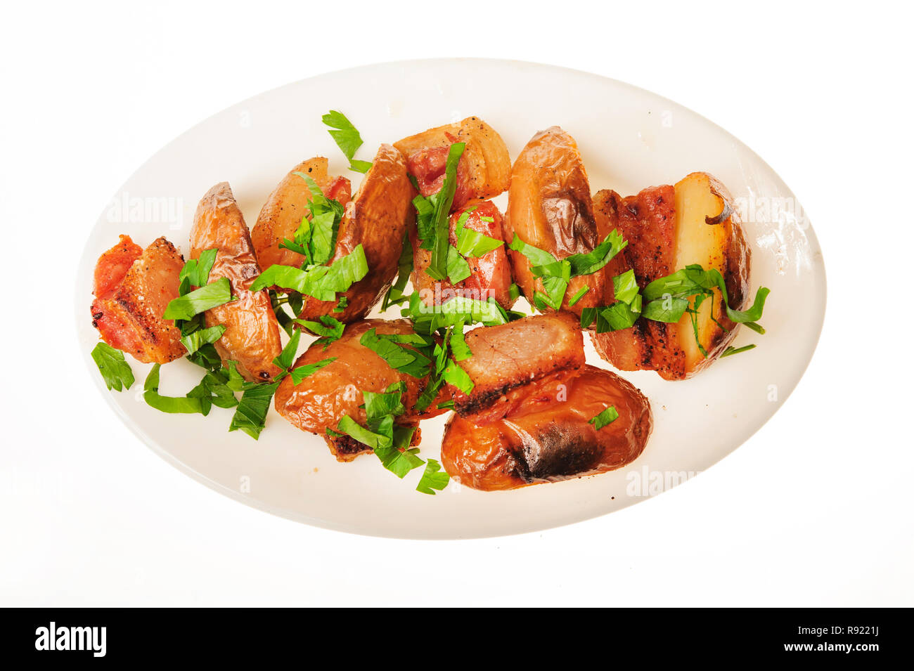 Studio shot of restaurant food, isolated on white background Stock ...