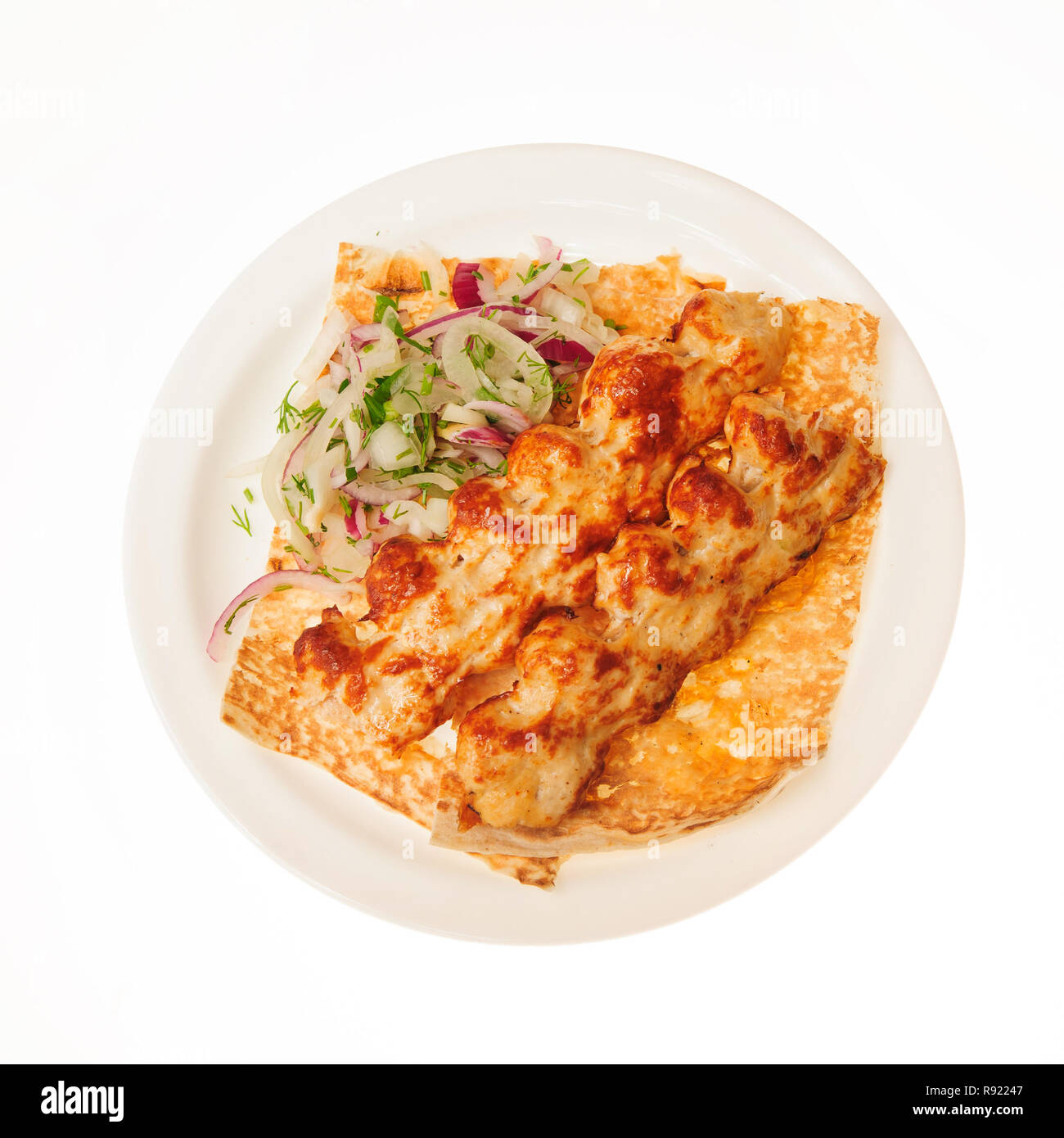 Restaurant cooked food plate Cut Out Stock Images & Pictures - Alamy