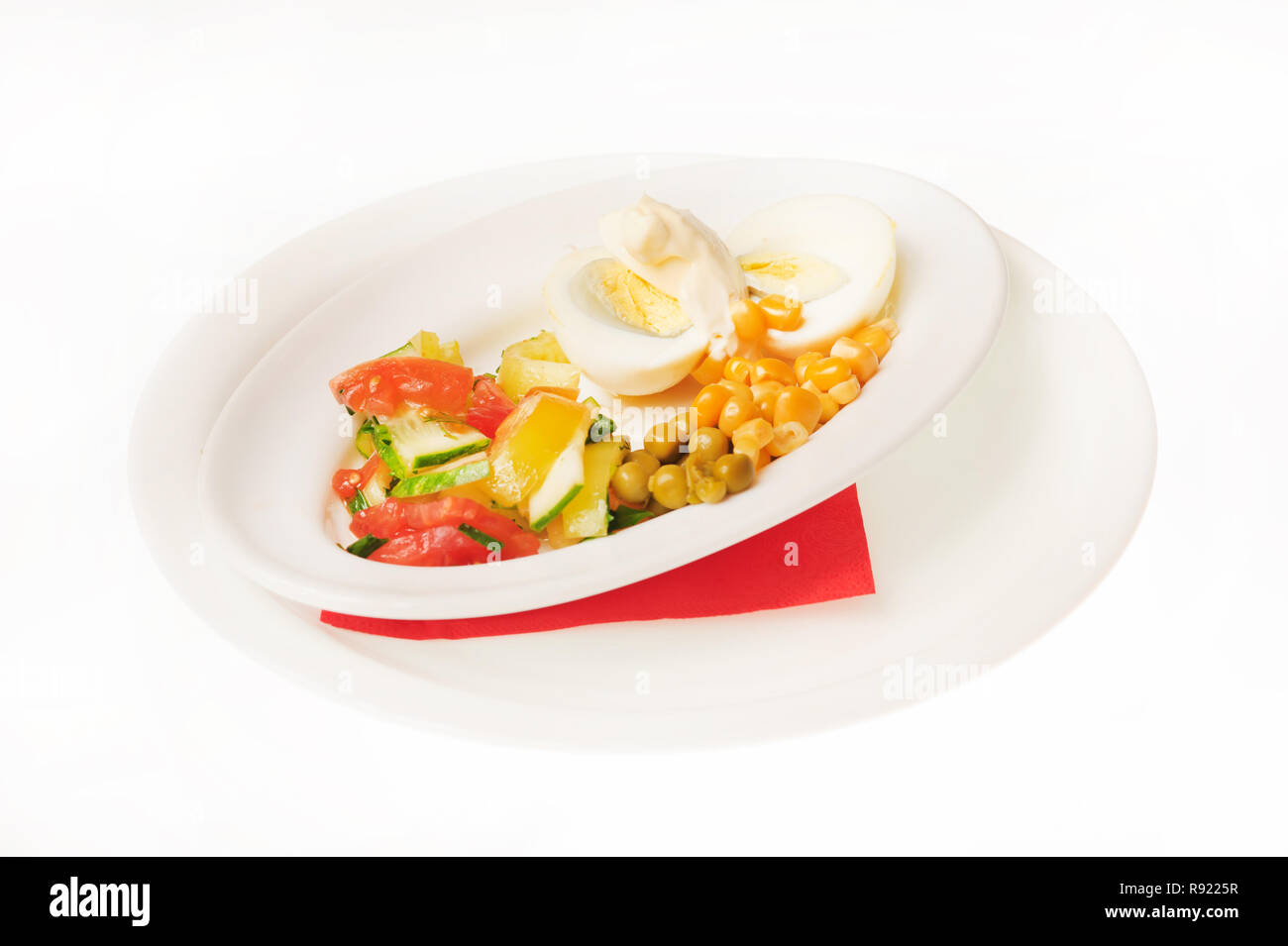 Studio shot of restaurant food, isolated on white background Stock ...