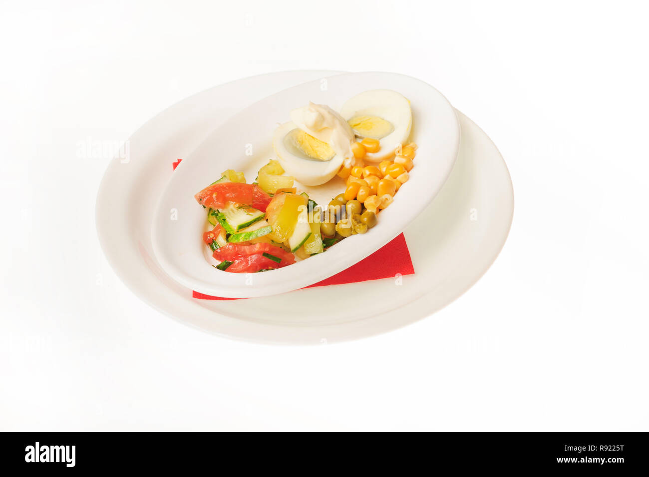Studio shot of restaurant food, isolated on white background Stock ...