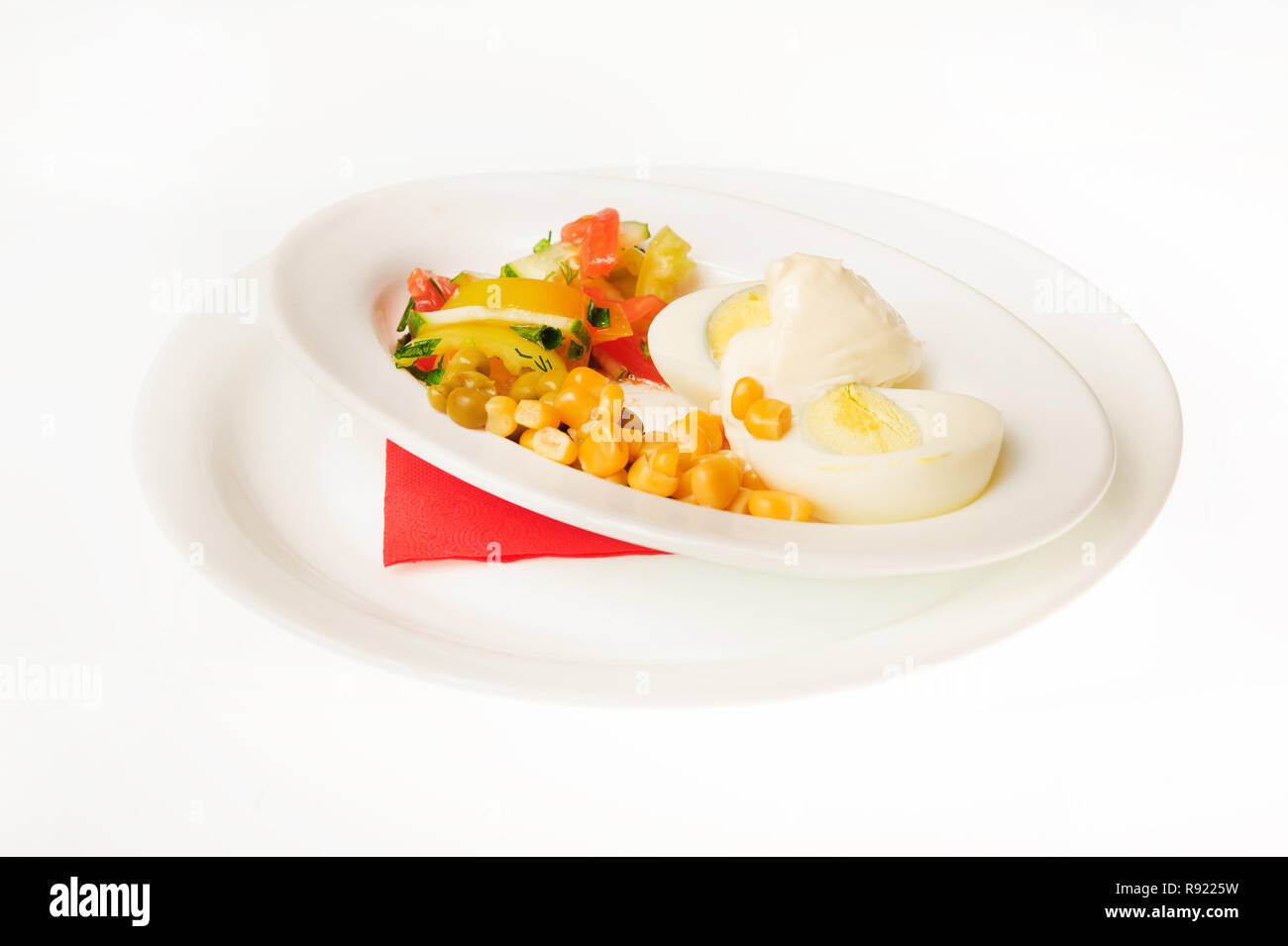 Studio shot of restaurant food, isolated on white background Stock ...
