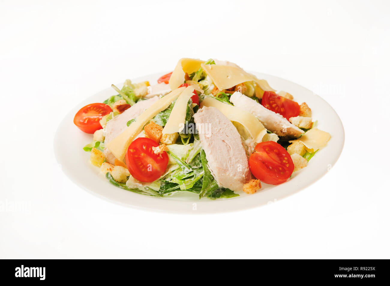 Studio shot of restaurant food, isolated on white background Stock ...