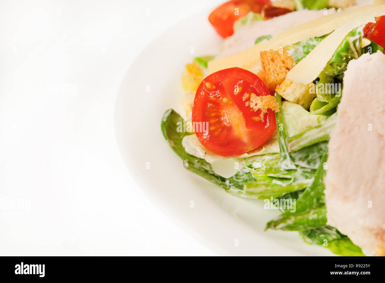 Studio shot of restaurant food, isolated on white background Stock ...