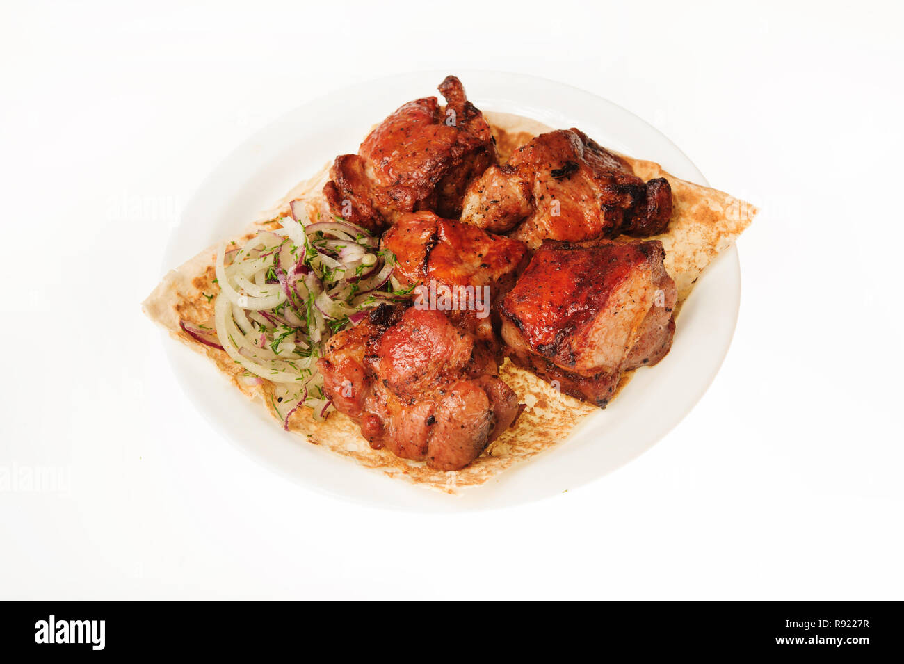 Studio shot of restaurant food, isolated on white background Stock ...
