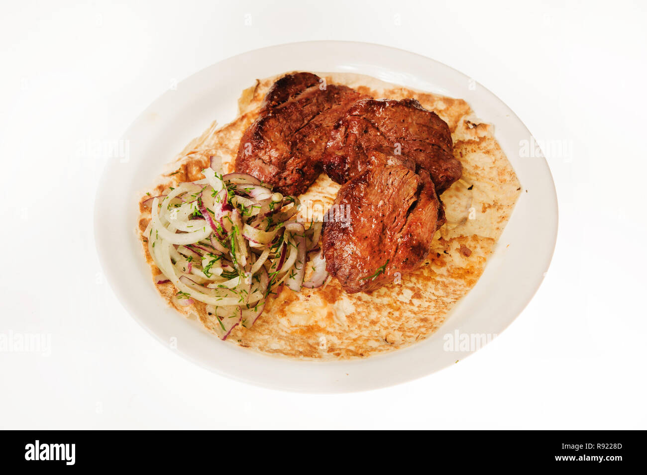 Studio shot of restaurant food, isolated on white background Stock ...