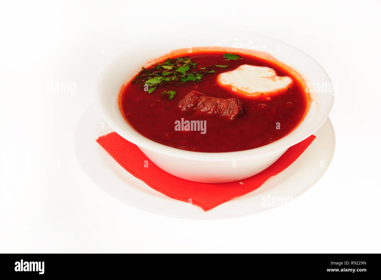 Studio shot of restaurant food, isolated on white background Stock ...
