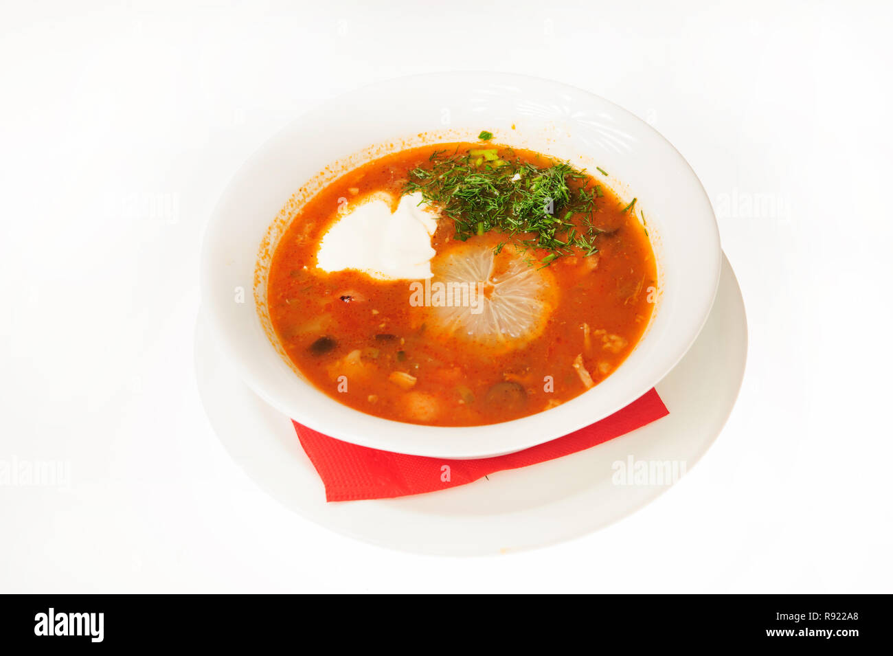 Studio shot of restaurant food, isolated on white background Stock ...