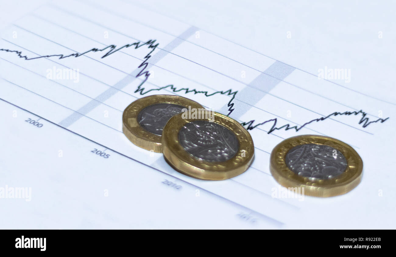 Stacks and Heaps of British GBP Golden Coins Currency Money on white ...