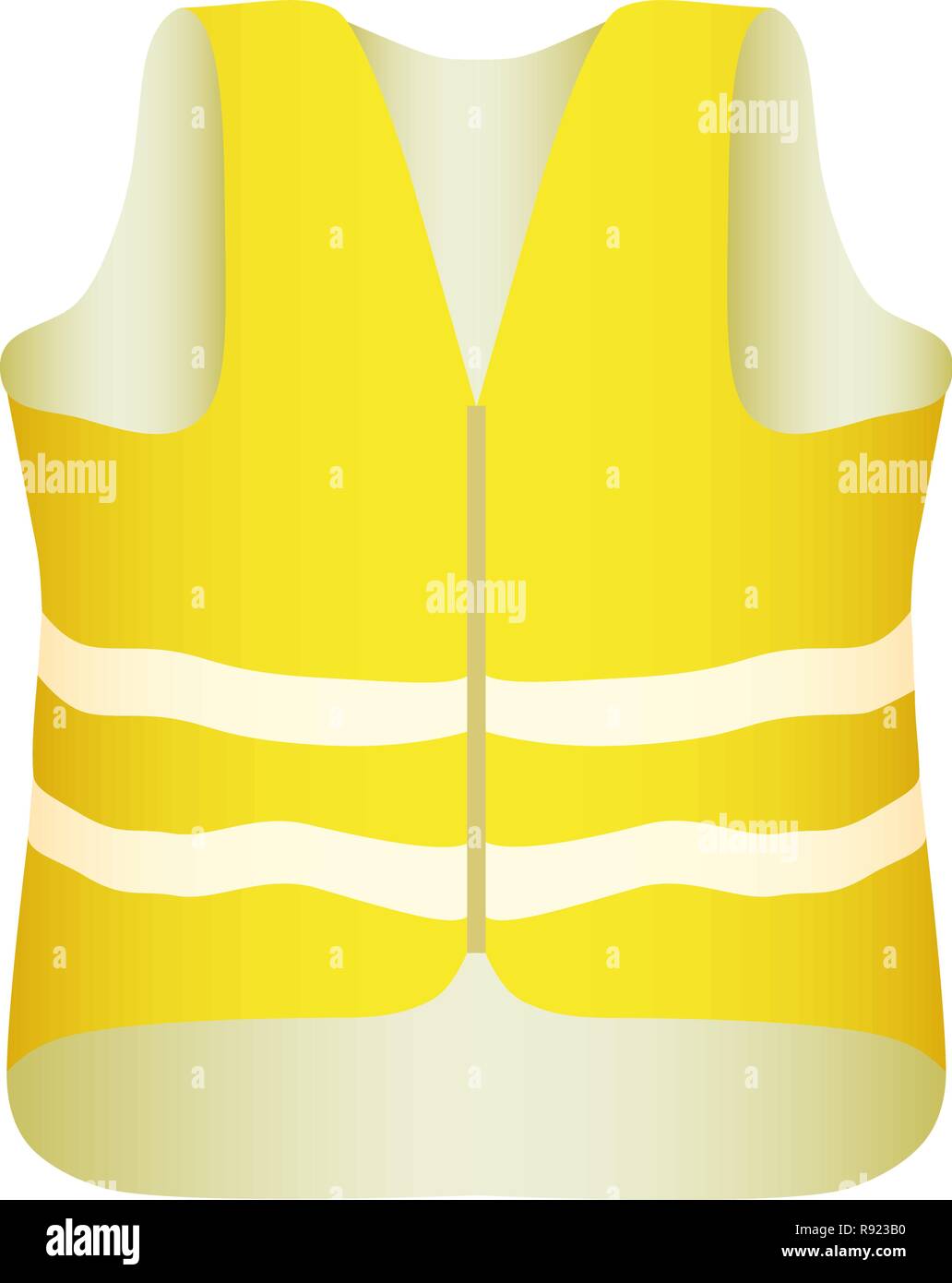 The yellow vest with glistening stripes. Vector illustration Stock ...